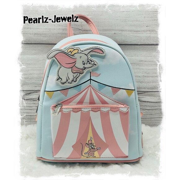 Loungefly | Bags | Loungefly Disney Dumbo Circus Tent Blue Mini ...